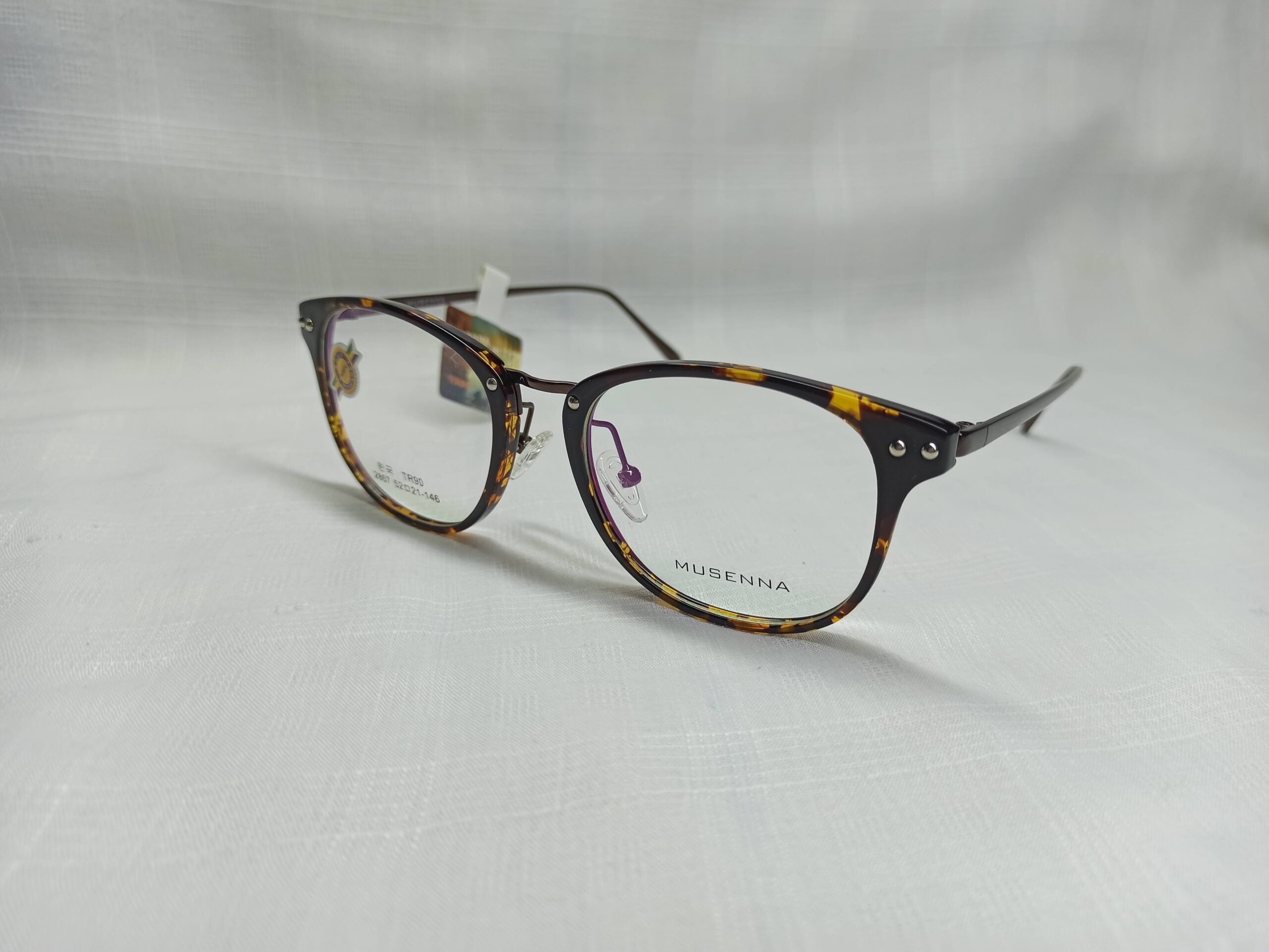 Musenna - EF81 - Leopard Print - Metal Legs - Unisex - Eyewear