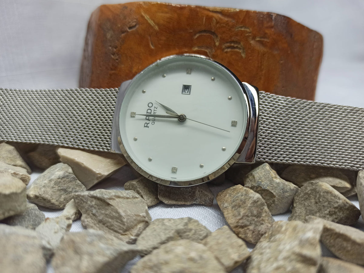 Rado - Good Quality - Mesh Chain - Silver/White - 40mm - Men's Watch ...